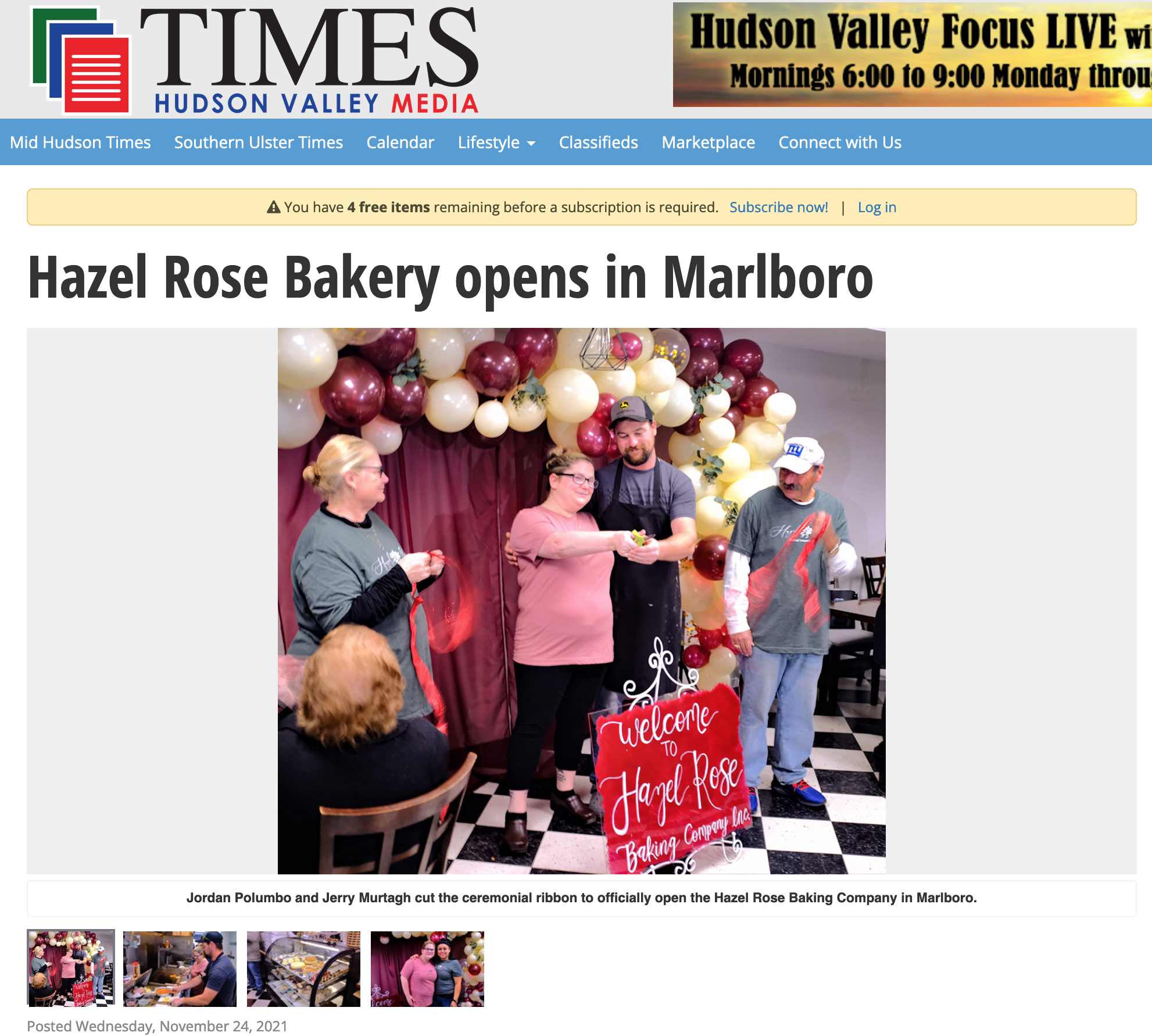 Hazel Rose Bakery opens in Marlboro – HV Times! – Hazel Rose Baking ...